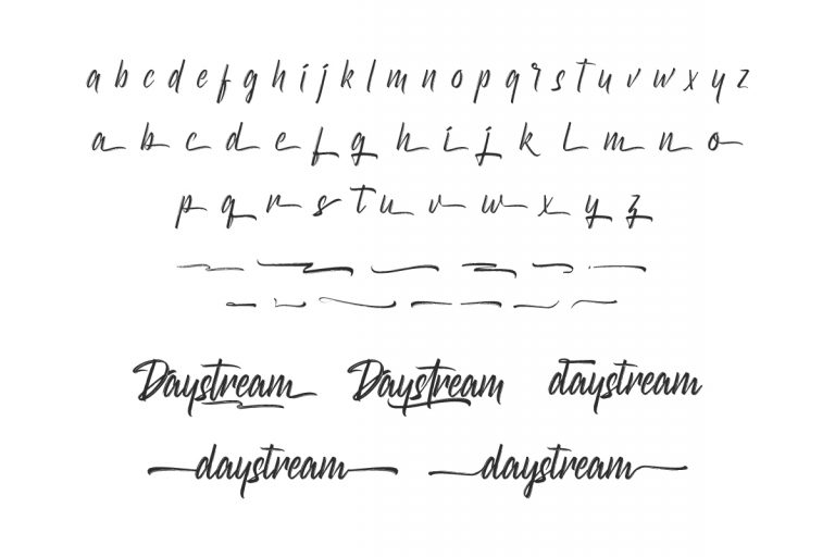 Daystream Rough Brush Font By NihStudio