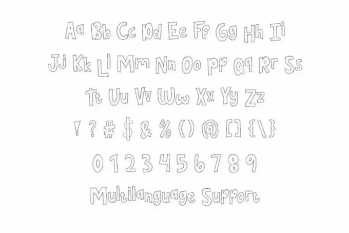 Doodle Sketch Comic Font By NihStudio