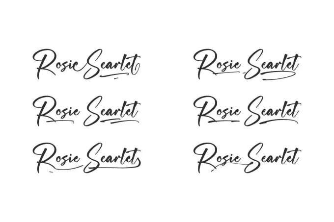 Rosie Scarlet Font By NihStudio