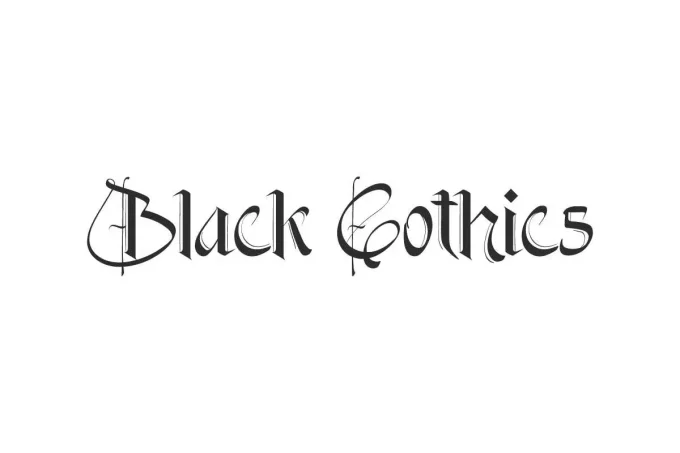 Black Gothics Font By NihStudio