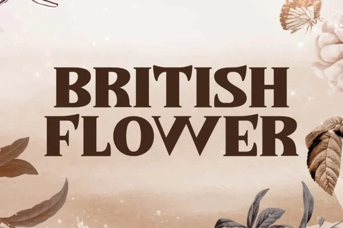 British Flower Font By NihStudio