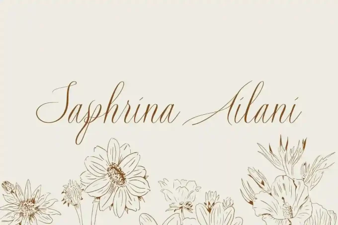 Saphrina Ailani Font By NihStudio