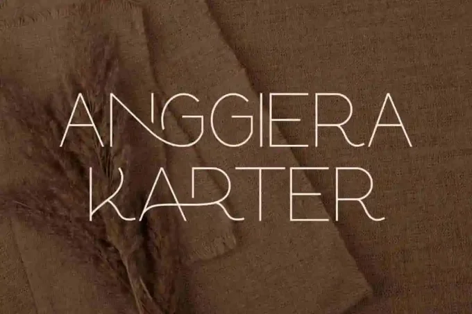 Anggiera Karter Font By NihStudio