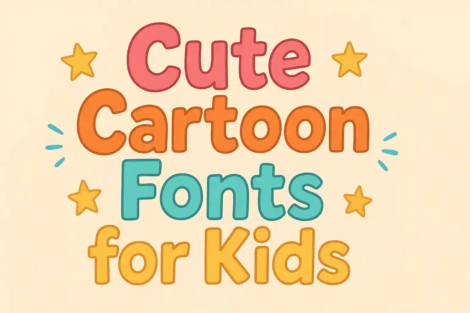 Cute Cartoon Fonts for Kids – 5 Best Picks by NihStudio